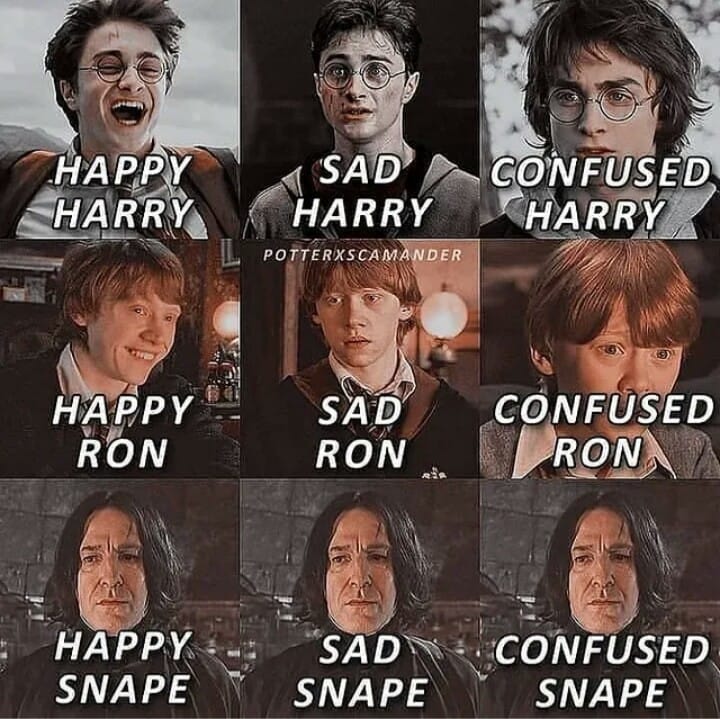 Happy Harry, Ron and Snape